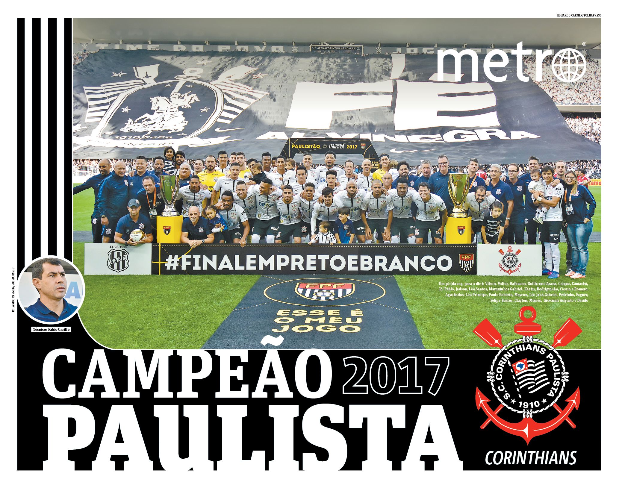 Baixe o pôster do Corinthians campeão paulista de 2017