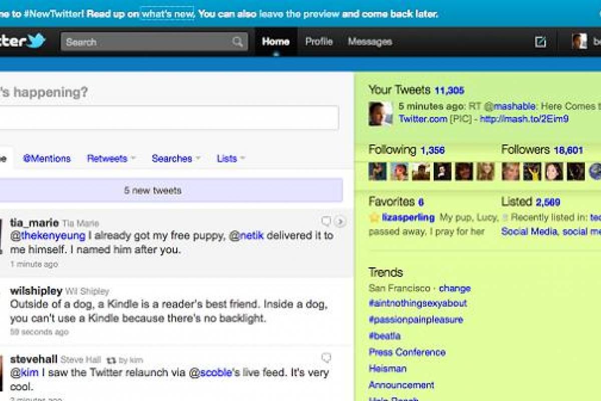 Twitter anuncia una nueva versión de su sitio, ahora más dinámico y ...