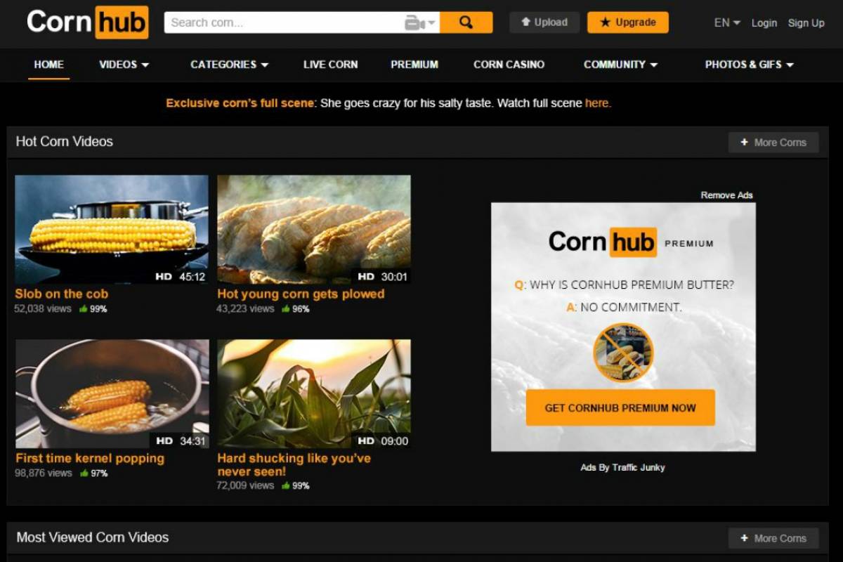 Pornhub cambia de nombre y se convierte en Cornhub