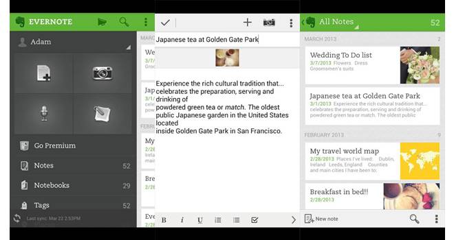 Evernote actualiza su aplicación para Android a la versión 5