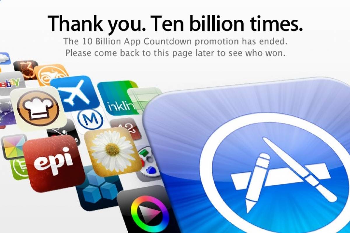 App Store de Apple alcanza finalmente las 10.000 millones de descargas