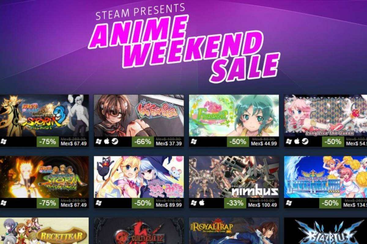 Steam está ofreciendo venta especial en juegos de Anime