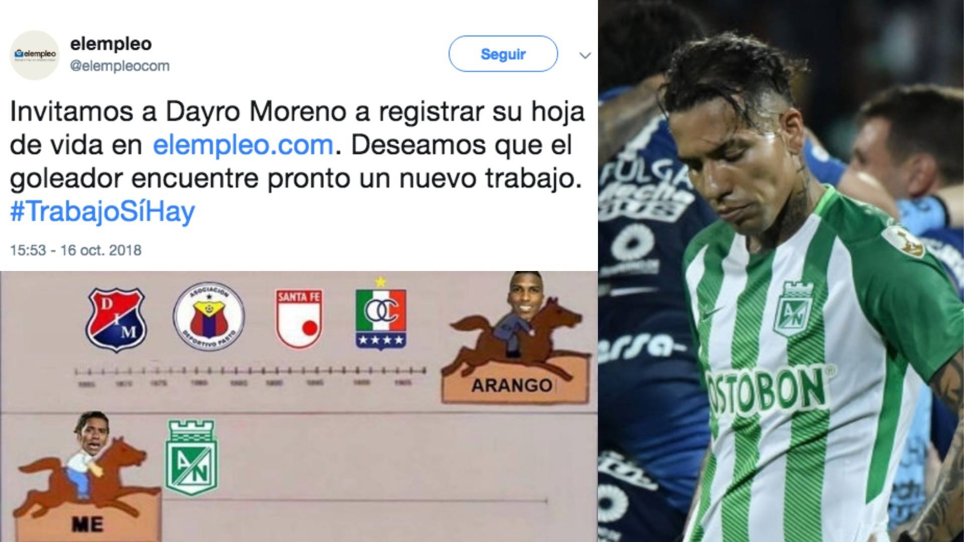 Memes y burlas por el despido de Dayro Moreno de Atlético Nacional ...