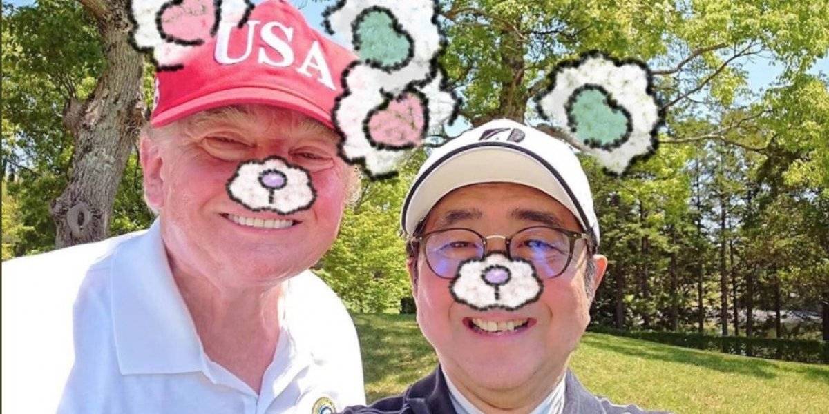 La selfie entre Trump y Shinzo Abe que desató una ola de memes "kawaii ...