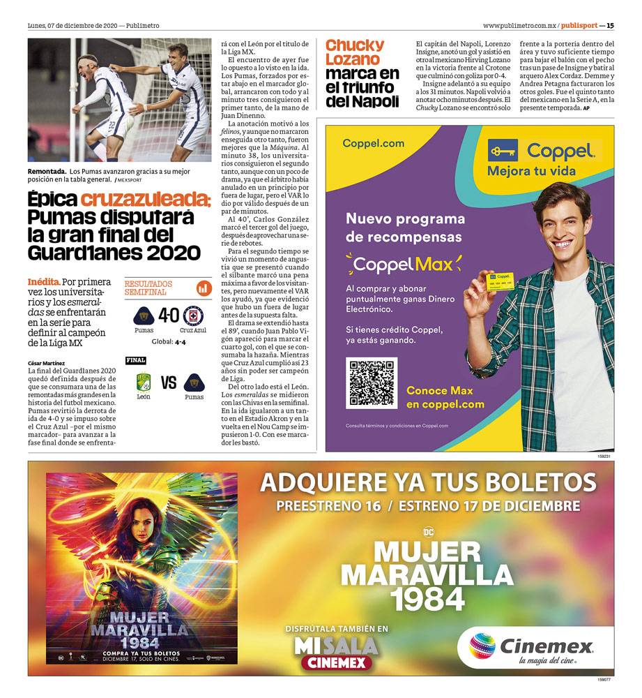 Anuncio Coppel edición CDMX del 7 de Diciembre del 2020, Página 15